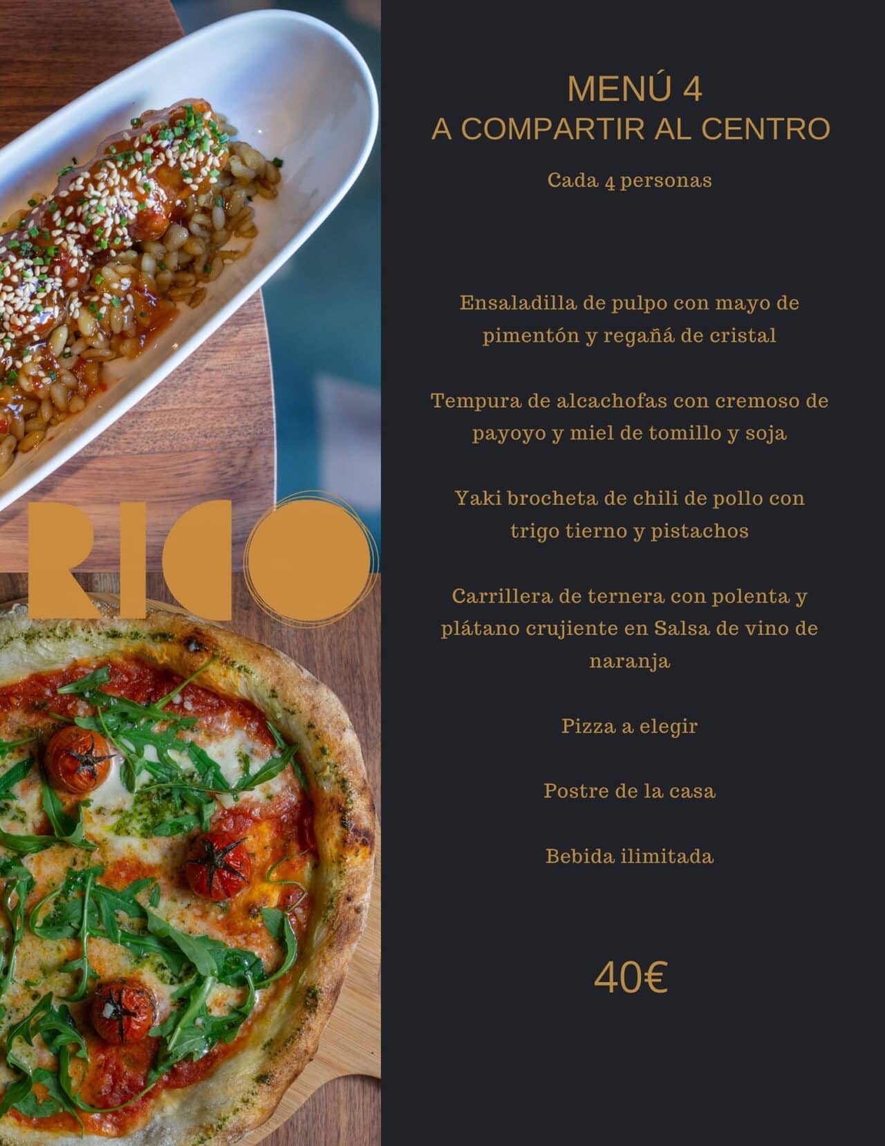 Menús de grupo | RICO Rinconete y Cortadillo